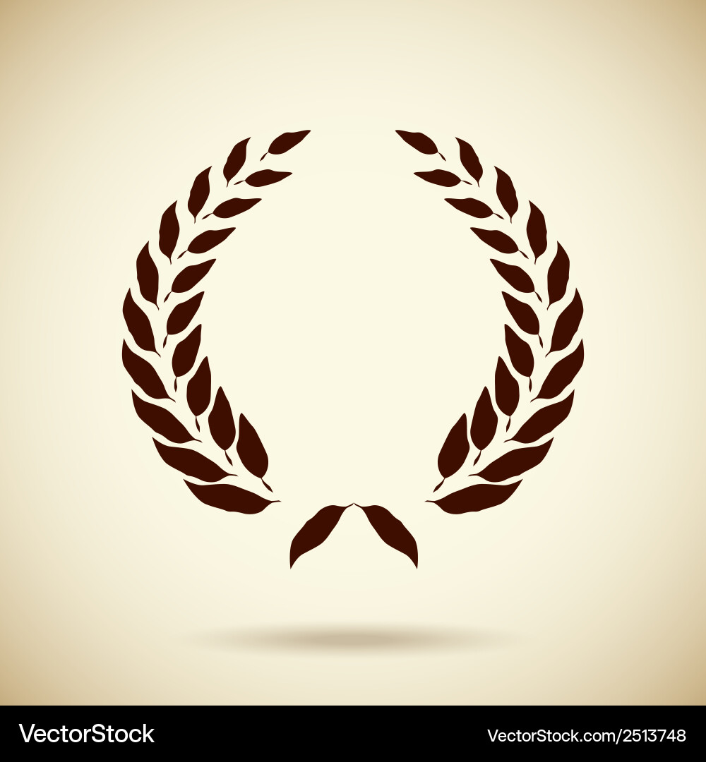 Circular laurel wreath Royalty Free Vector Image