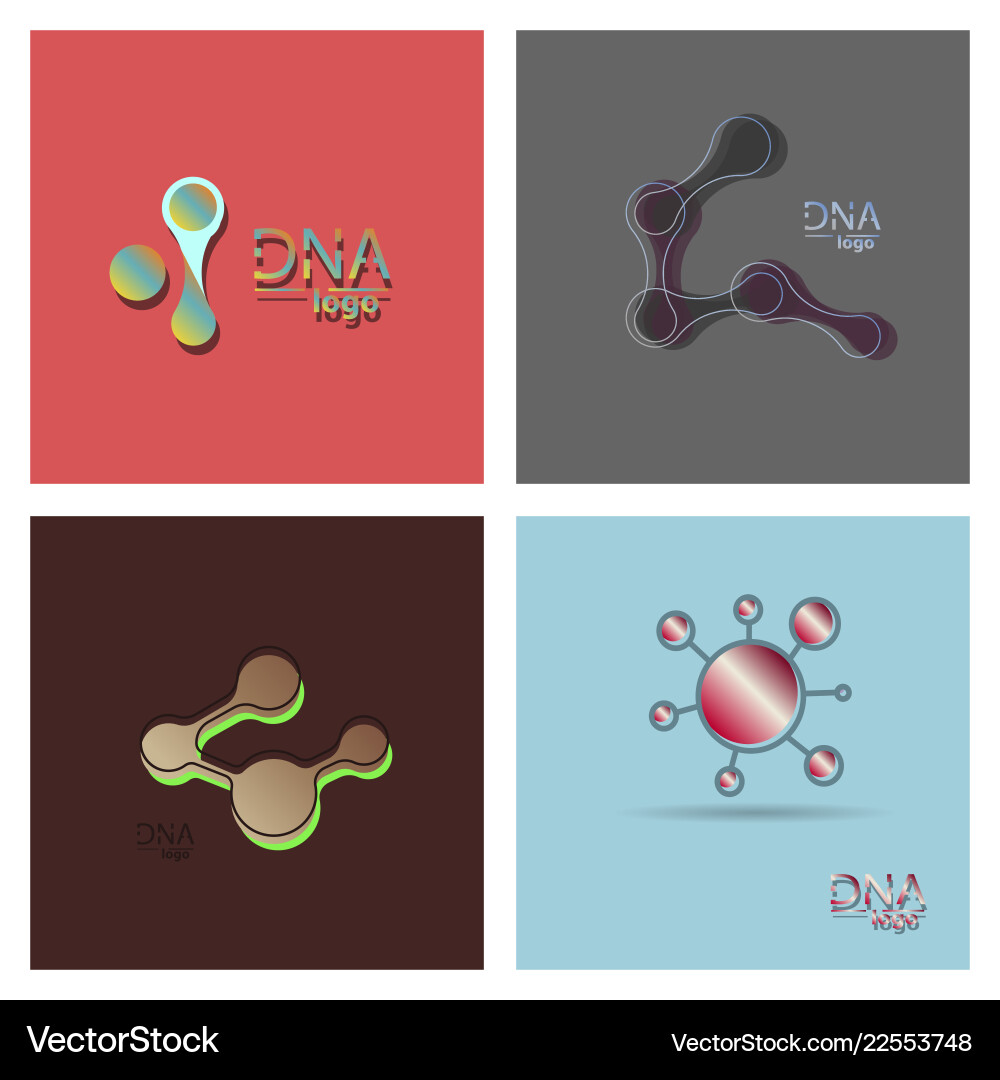 DNA Molecular Structure Set Royalty Free Vector Image