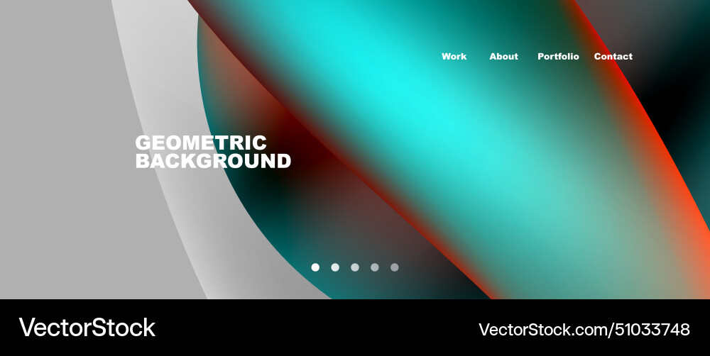 Geometric background with circle in center aqua Vector Image