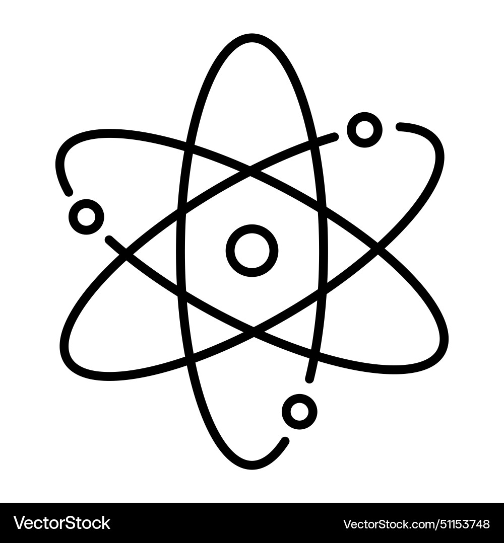 Graphic scientific atom icon symbol of science Vector Image