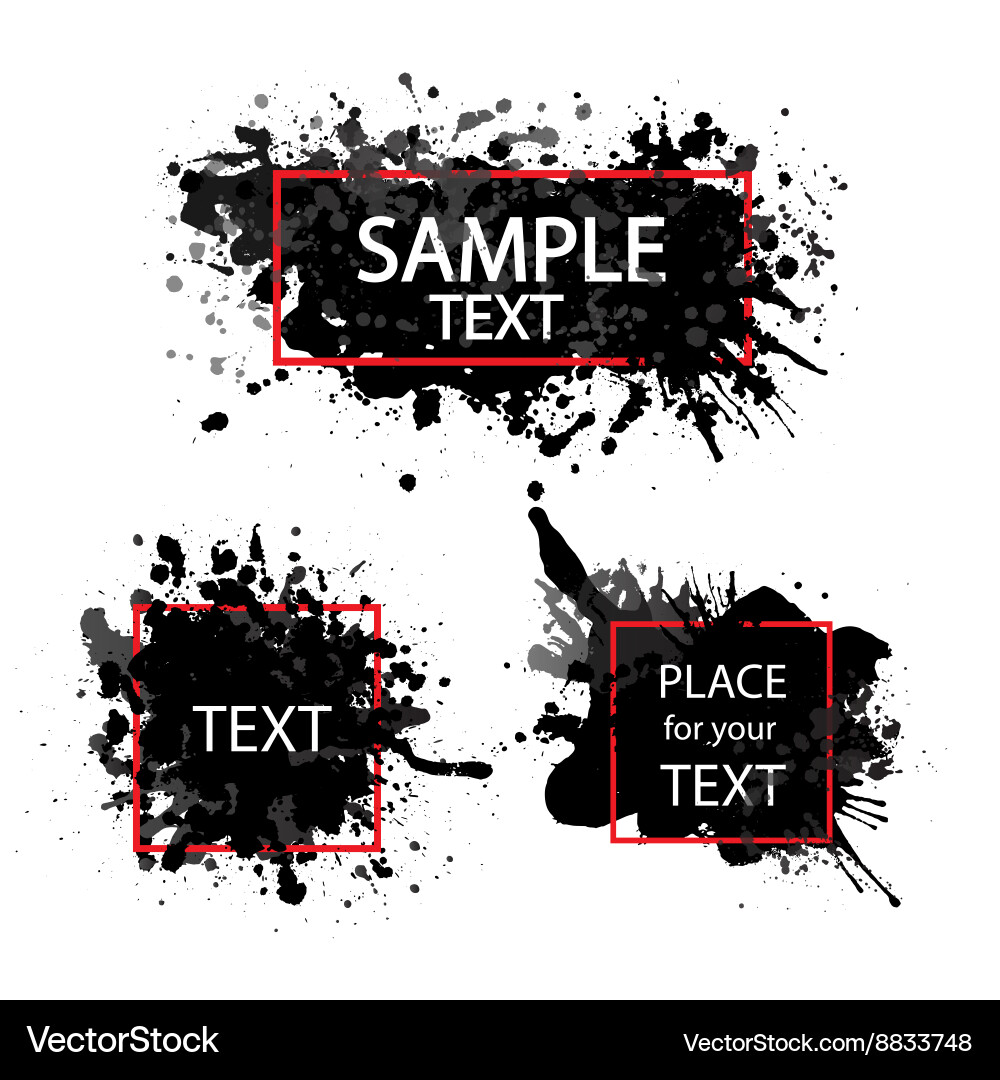 Hand painted black watercolor background Vector Image