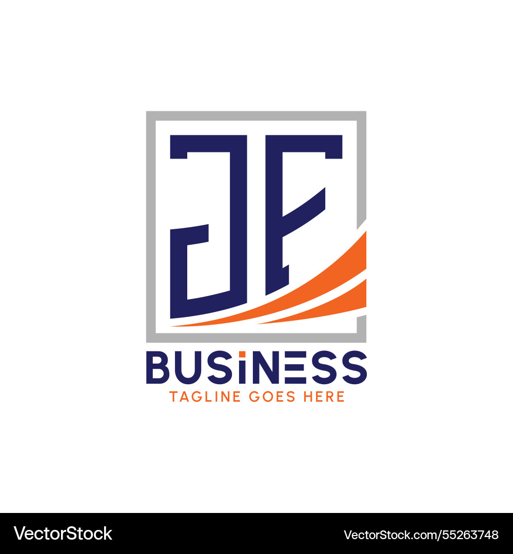 Letter jf business logo modern Royalty Free Vector Image