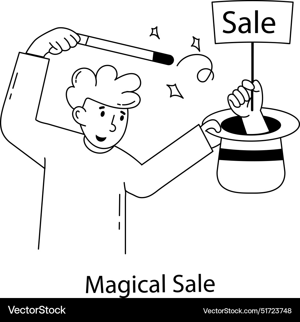 Magical sale Royalty Free Vector Image - VectorStock
