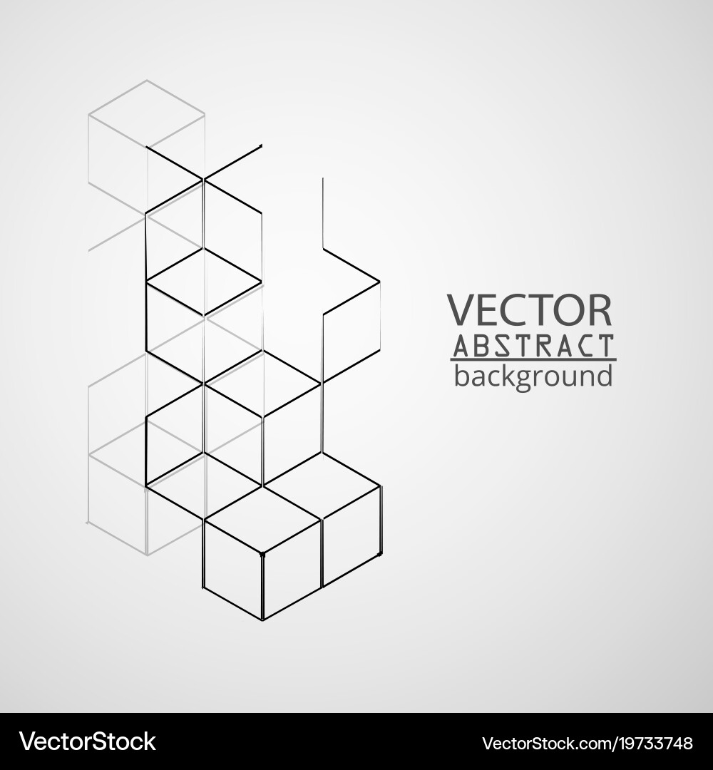Modern Geometric Cube Background Royalty Free Vector Image