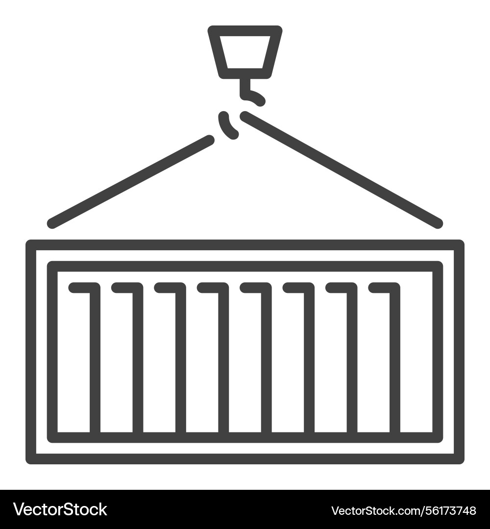 Outline shipping container icon - logistics Vector Image