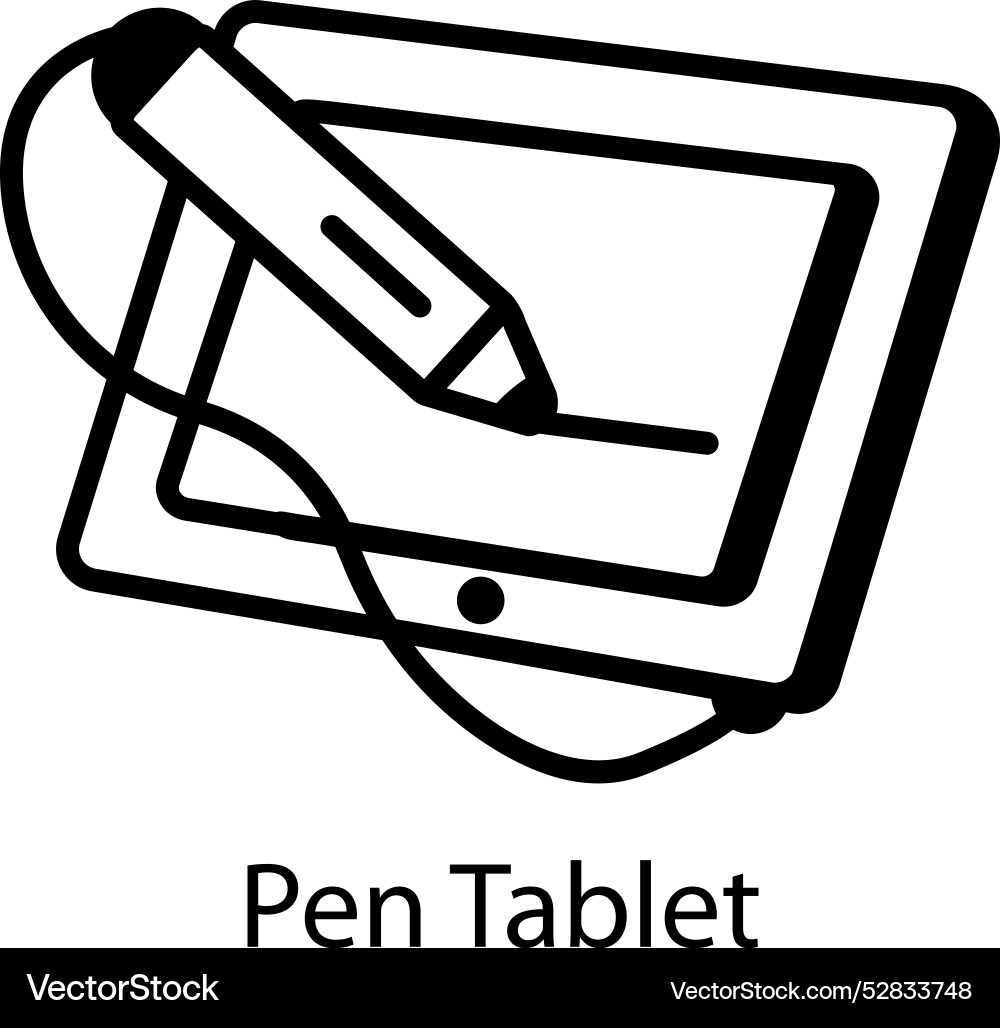 Pen tablet Royalty Free Vector Image - VectorStock