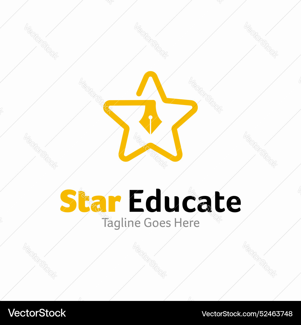 Star education logo design concept science Vector Image