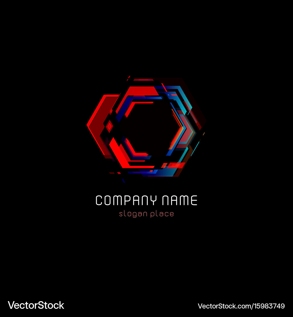 Abstract Futuristic Reactor Logo Royalty Free Vector Image