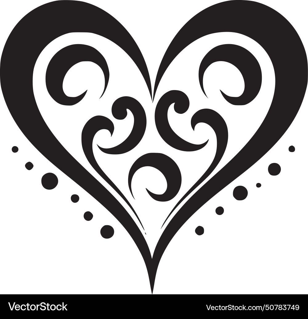 Heart - minimalist and simple silhouette Vector Image