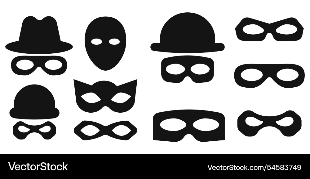 Incognito mask villain or robber hide face Vector Image