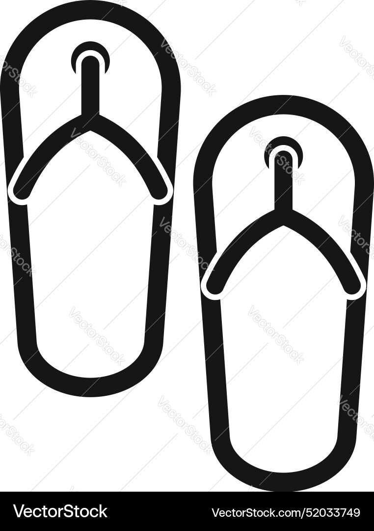 Pair of flip flops representing summer holidays Vector Image
