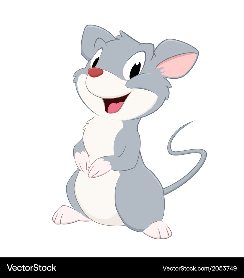 Smiling Cartoon Mouse Royalty Free Vector Image