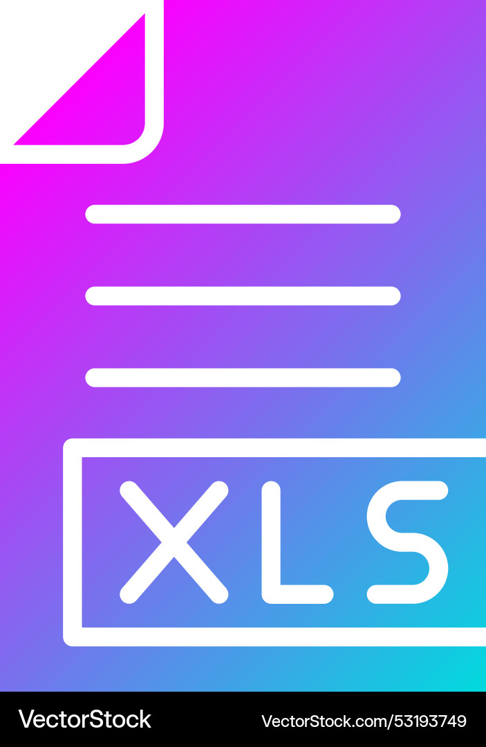 Xls icon design Royalty Free Vector Image - VectorStock