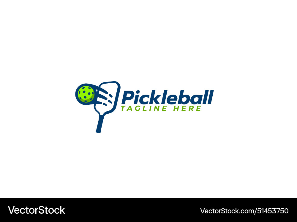 A simple pickleball logo with combination Vector Image