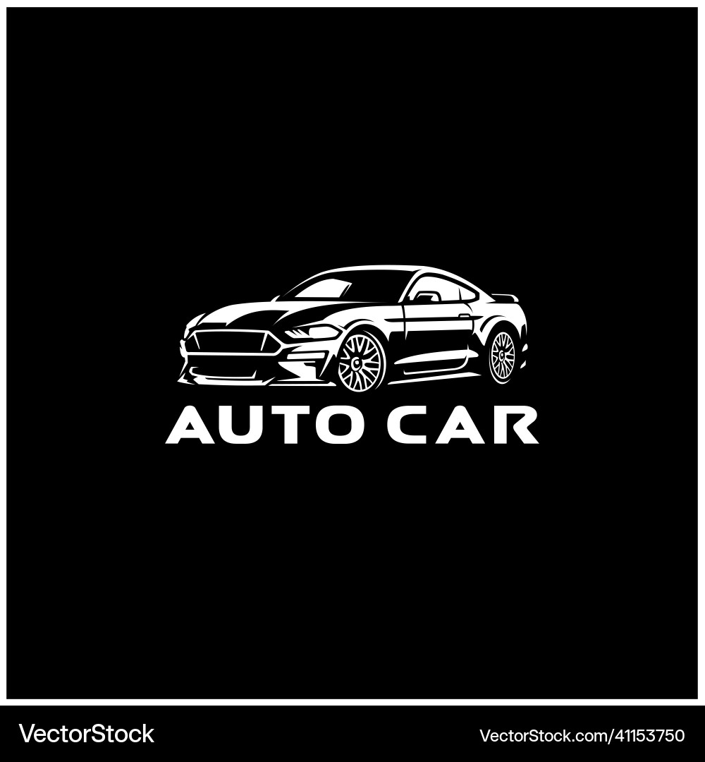 Car logo concept in black background Royalty Free Vector