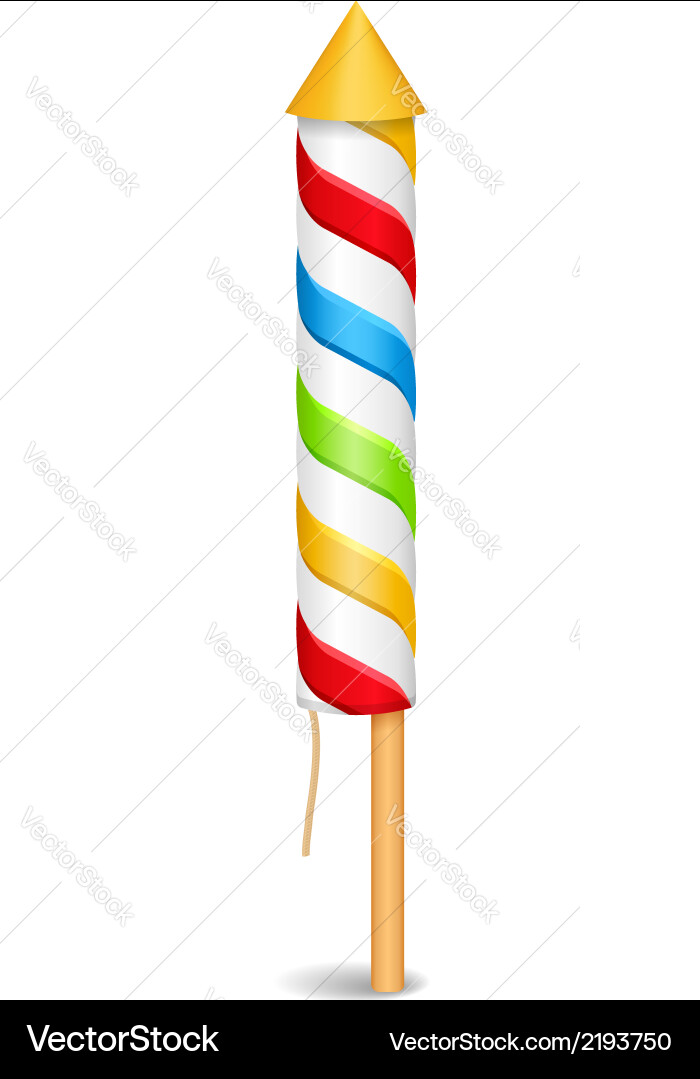 Firework rocket Royalty Free Vector Image - VectorStock