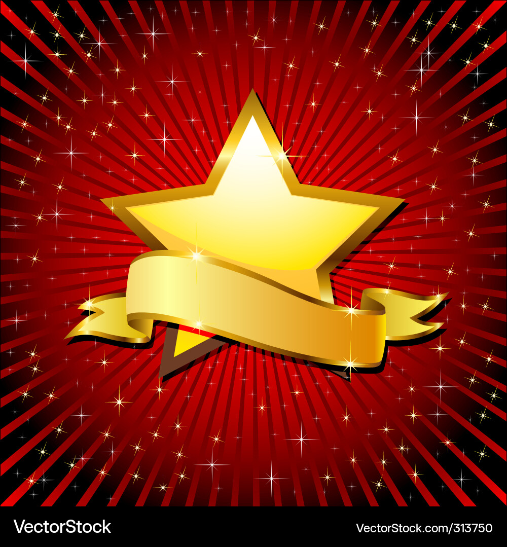 Golden star Royalty Free Vector Image - VectorStock