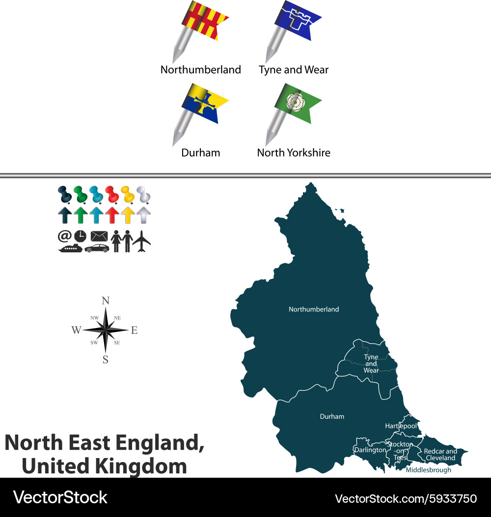 North east england Royalty Free Vector Image - VectorStock