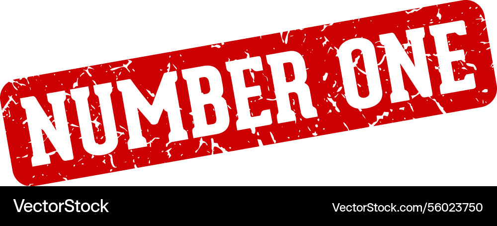Number one rectangular sign number one stamp Vector Image
