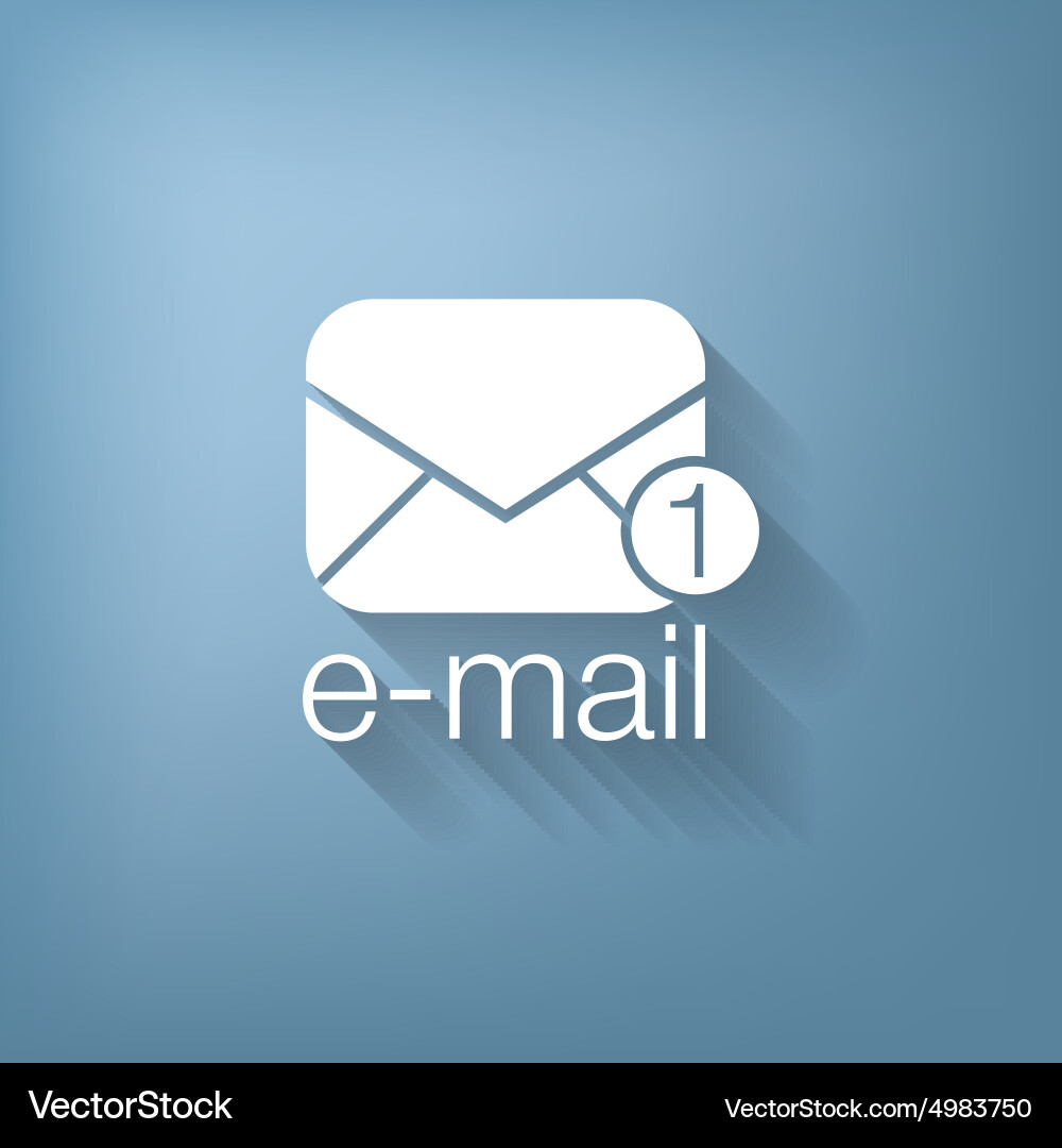 Postal envelope e-mail symbol icon Royalty Free Vector Image