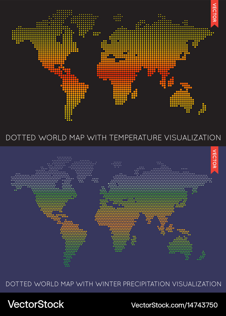 Set flat maps world infographic map data Vector Image