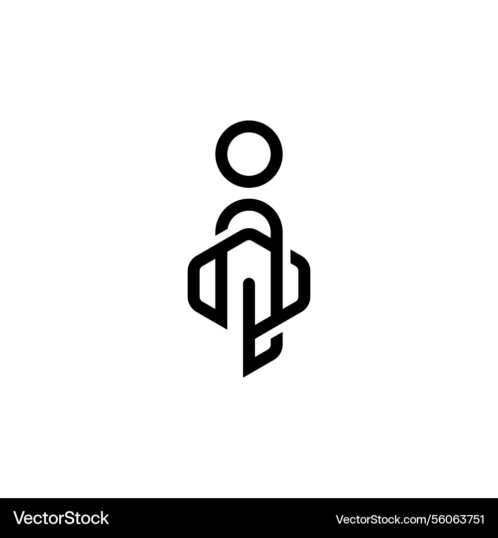 Abstract person icon Royalty Free Vector Image
