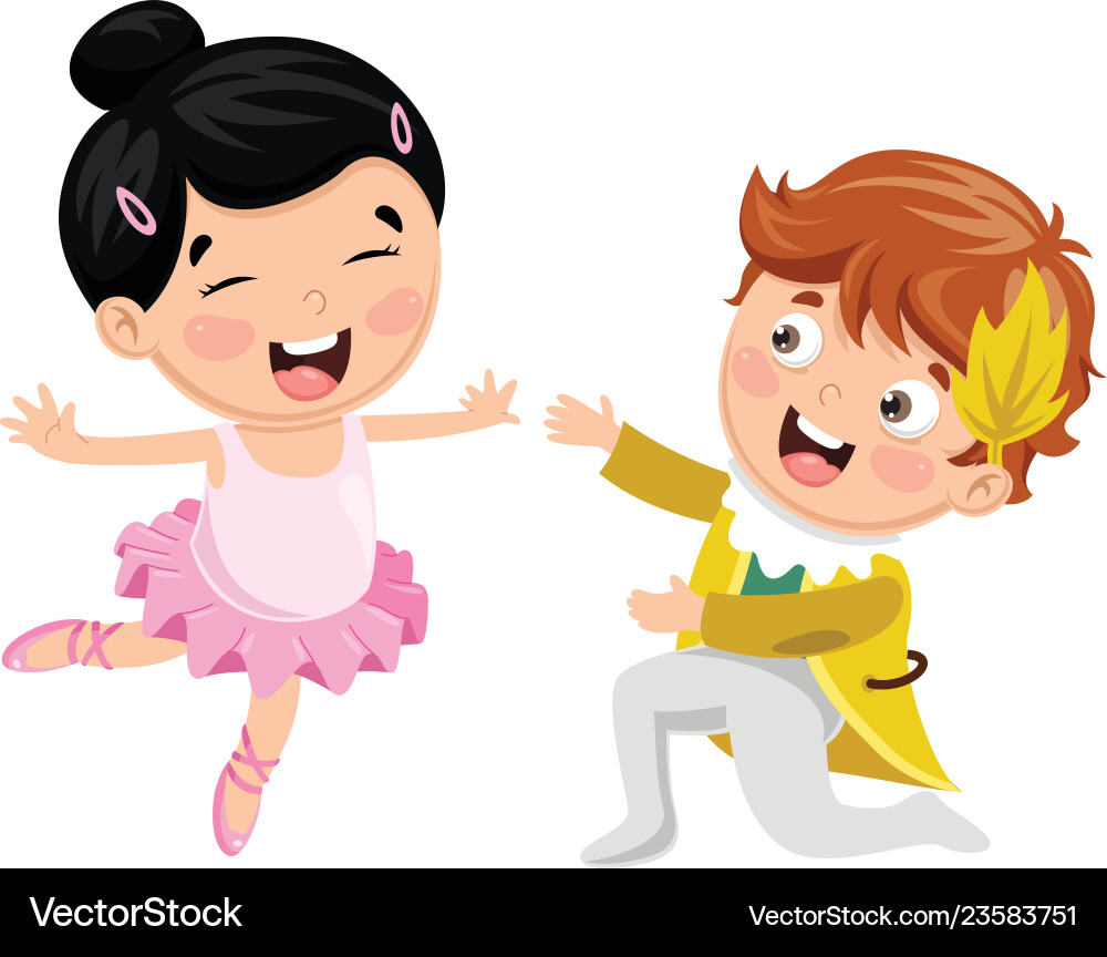 Children dancing Royalty Free Vector Image - VectorStock
