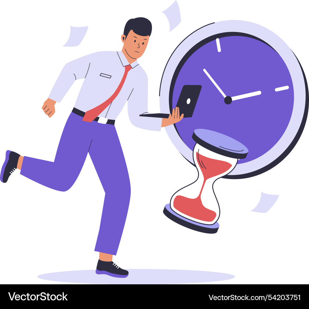 Concept of work turnaround time Royalty Free Vector Image
