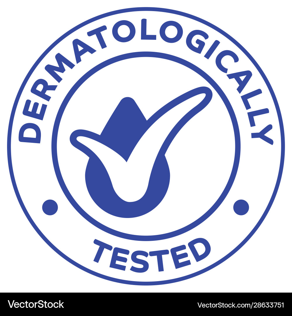 Dermatologist Tested Icon Royalty Free Vector Image
