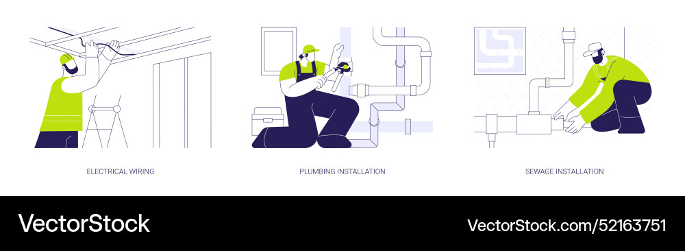 House utility infrastructure abstract concept Vector Image