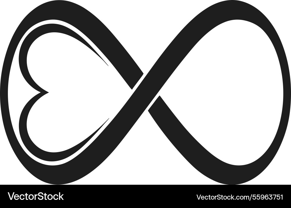 Infinity heart symbol eternal love Royalty Free Vector Image