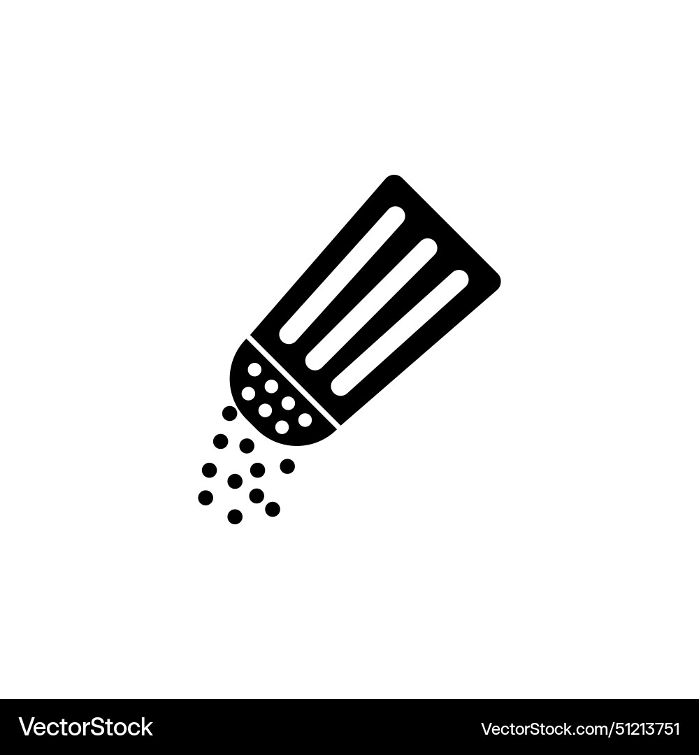 Salt shaker flat icon Royalty Free Vector Image