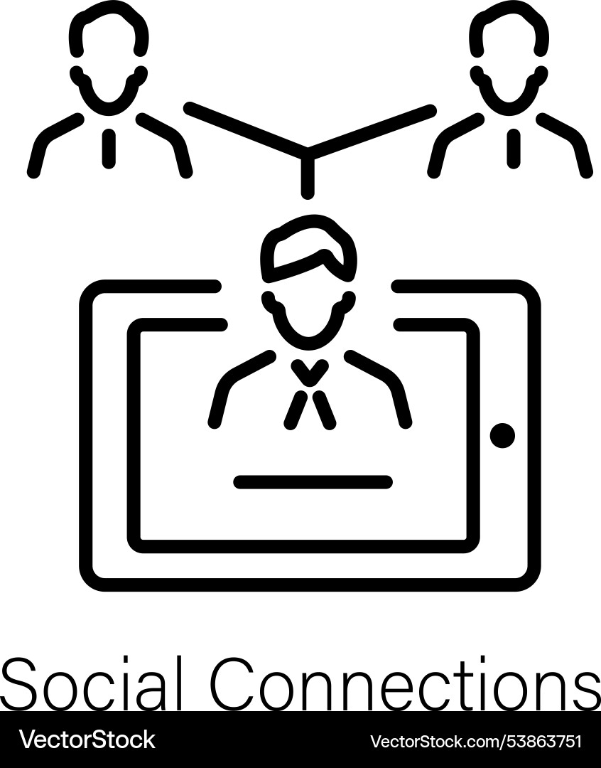 Social connections Royalty Free Vector Image - VectorStock