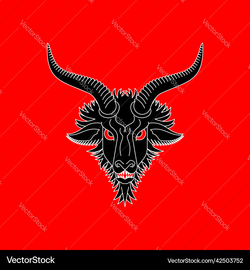 Satanic Goat Skull Drawings Demon Goat Head. Satanic Goat Head. Binary