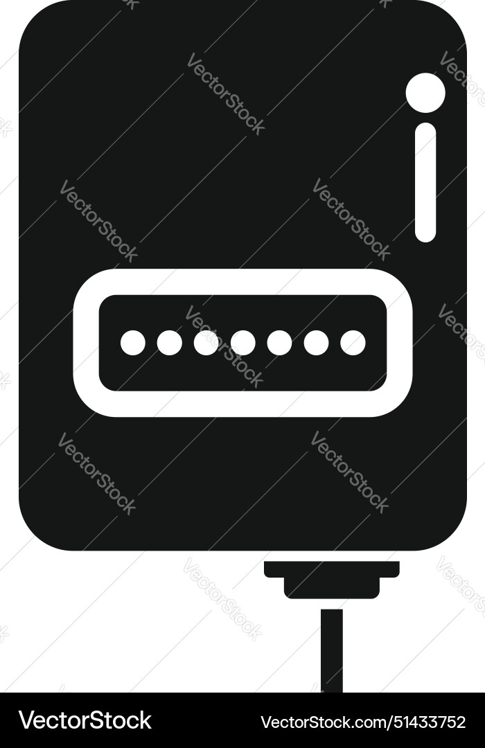 Black and white ethernet router icon Royalty Free Vector