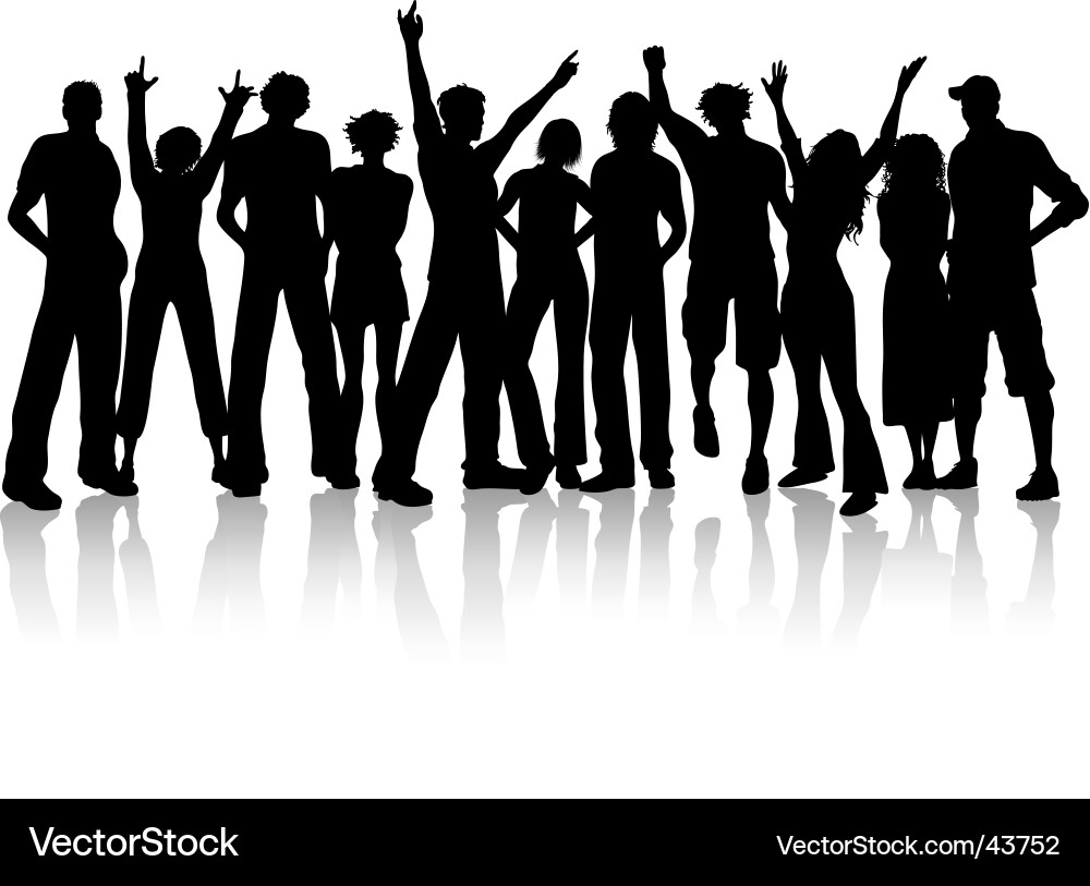 Crowd of people Royalty Free Vector Image - VectorStock