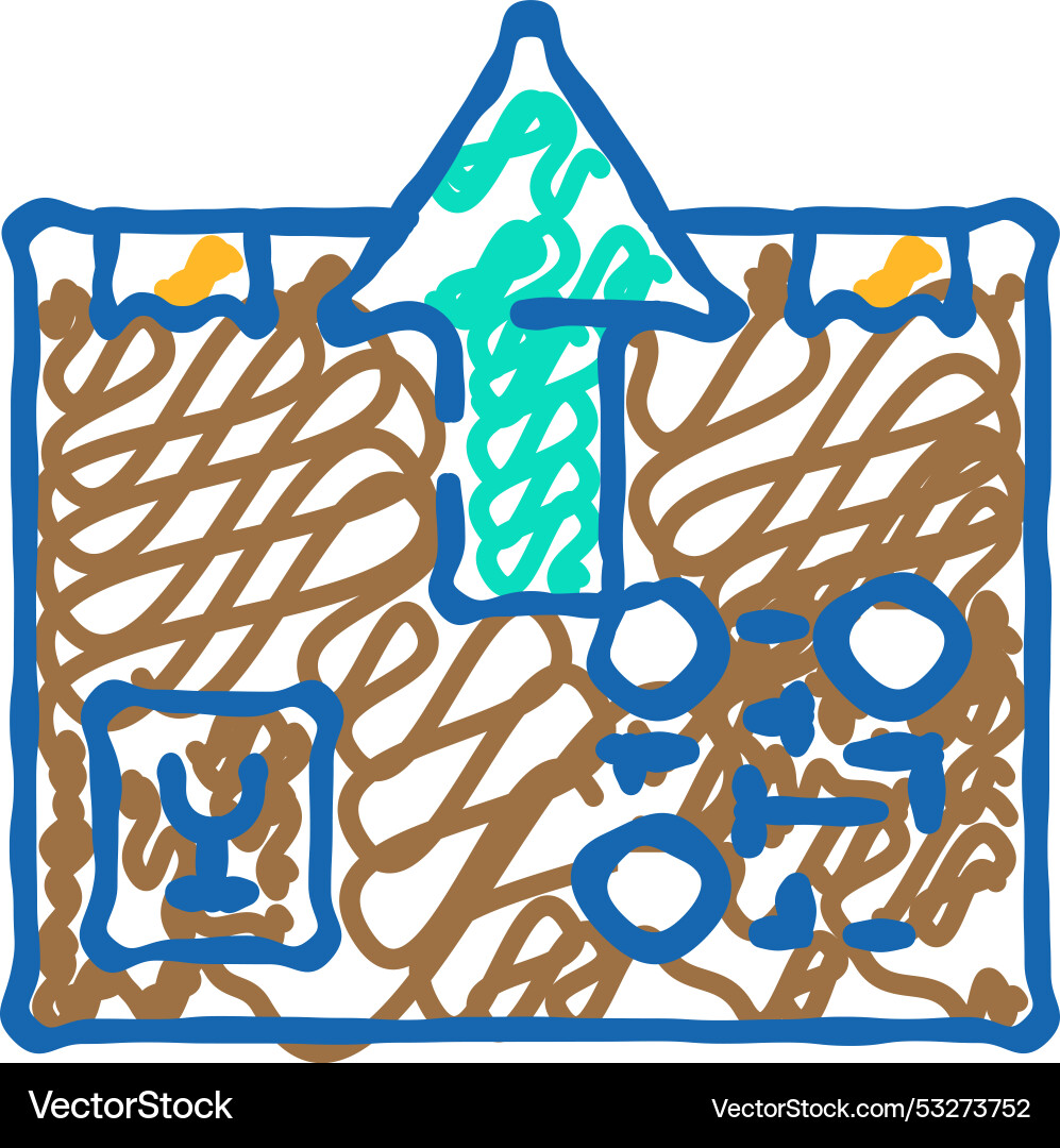 Export goods icon doodle Royalty Free Vector Image