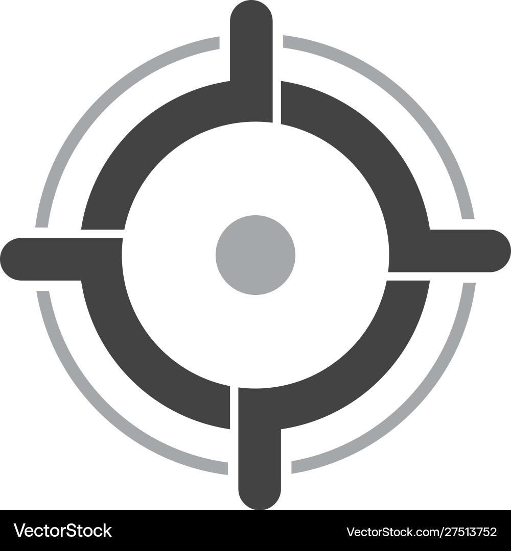 Focus Point Icon Template Royalty Free Vector Image