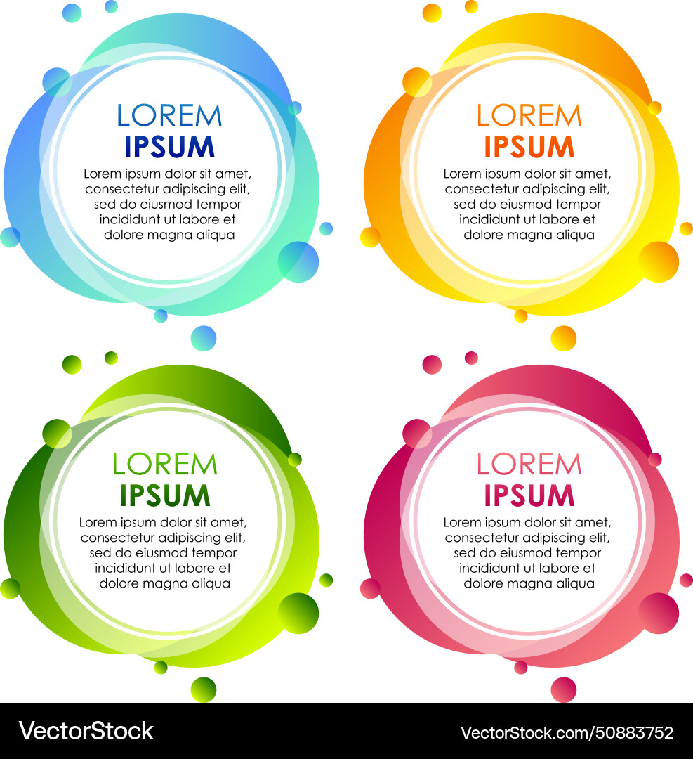 Four badges in different colors Royalty Free Vector Image