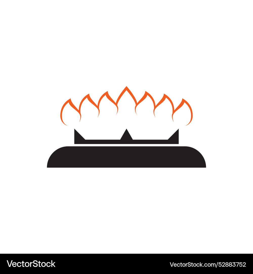 Modern gas stove logo Royalty Free Vector Image