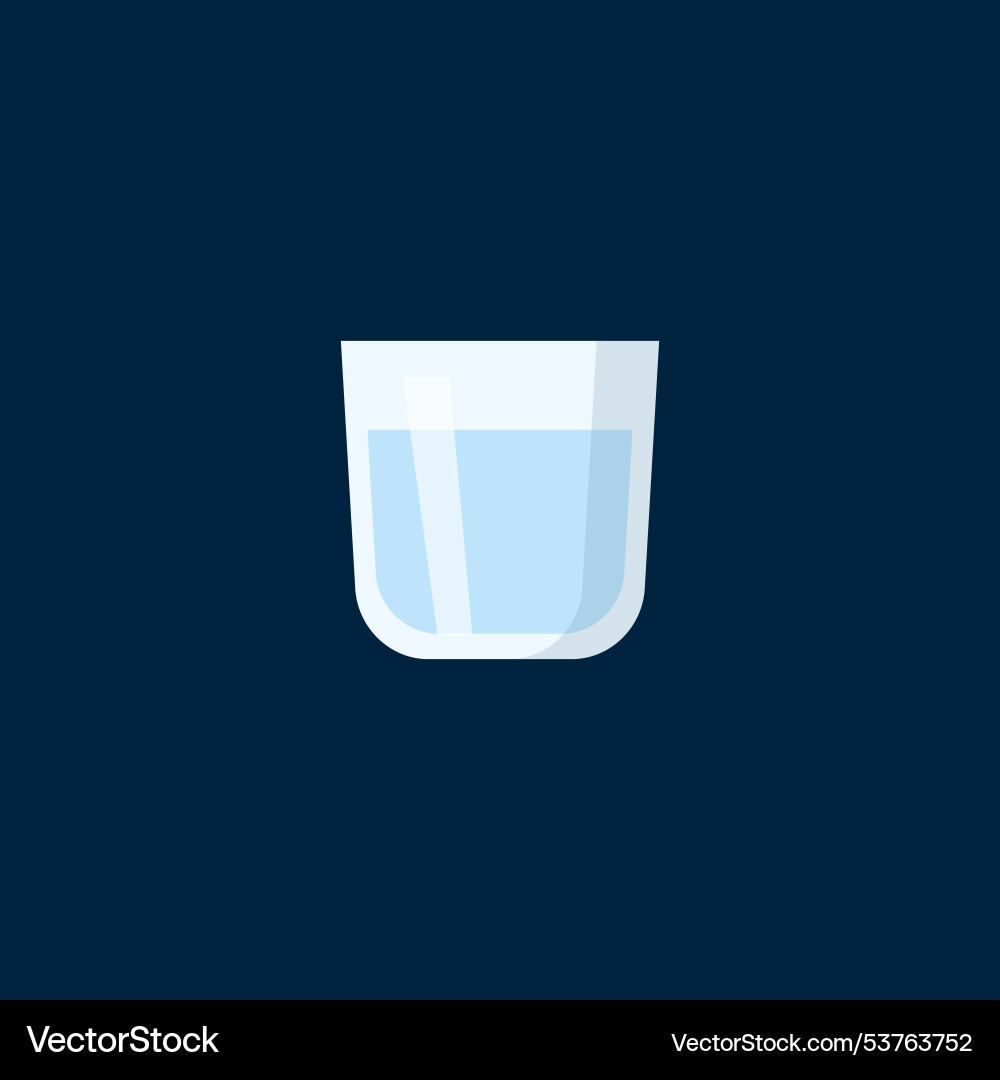Water glass icon Royalty Free Vector Image - VectorStock