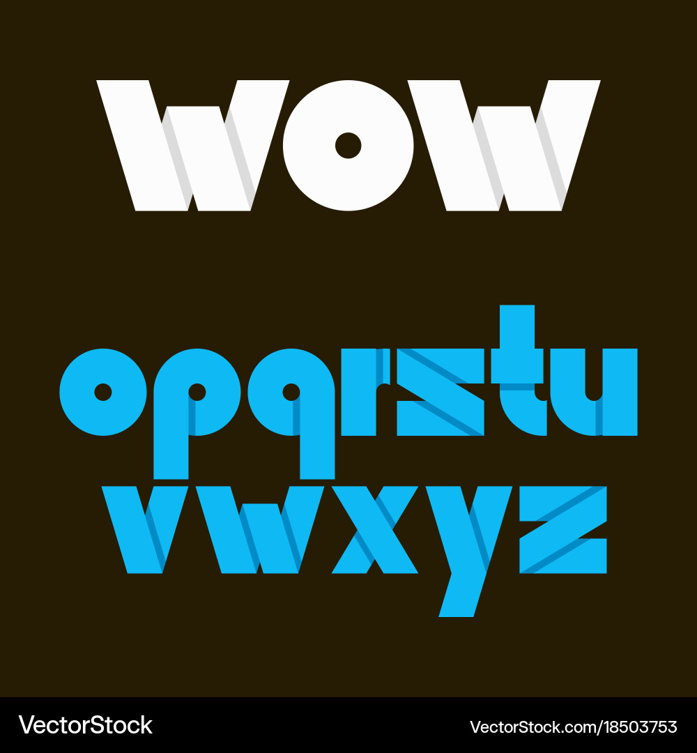 Alphabet font letters for logo set Royalty Free Vector Image