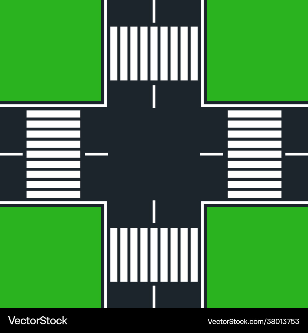 Crossroad Royalty Free Vector Image - VectorStock