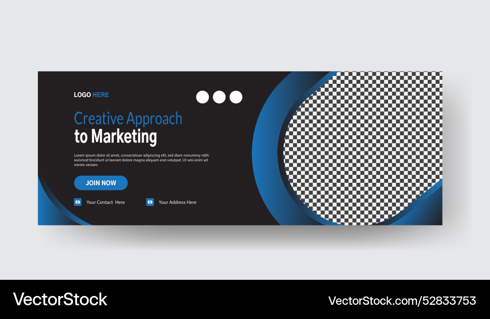 Facebook cover template social media post Vector Image
