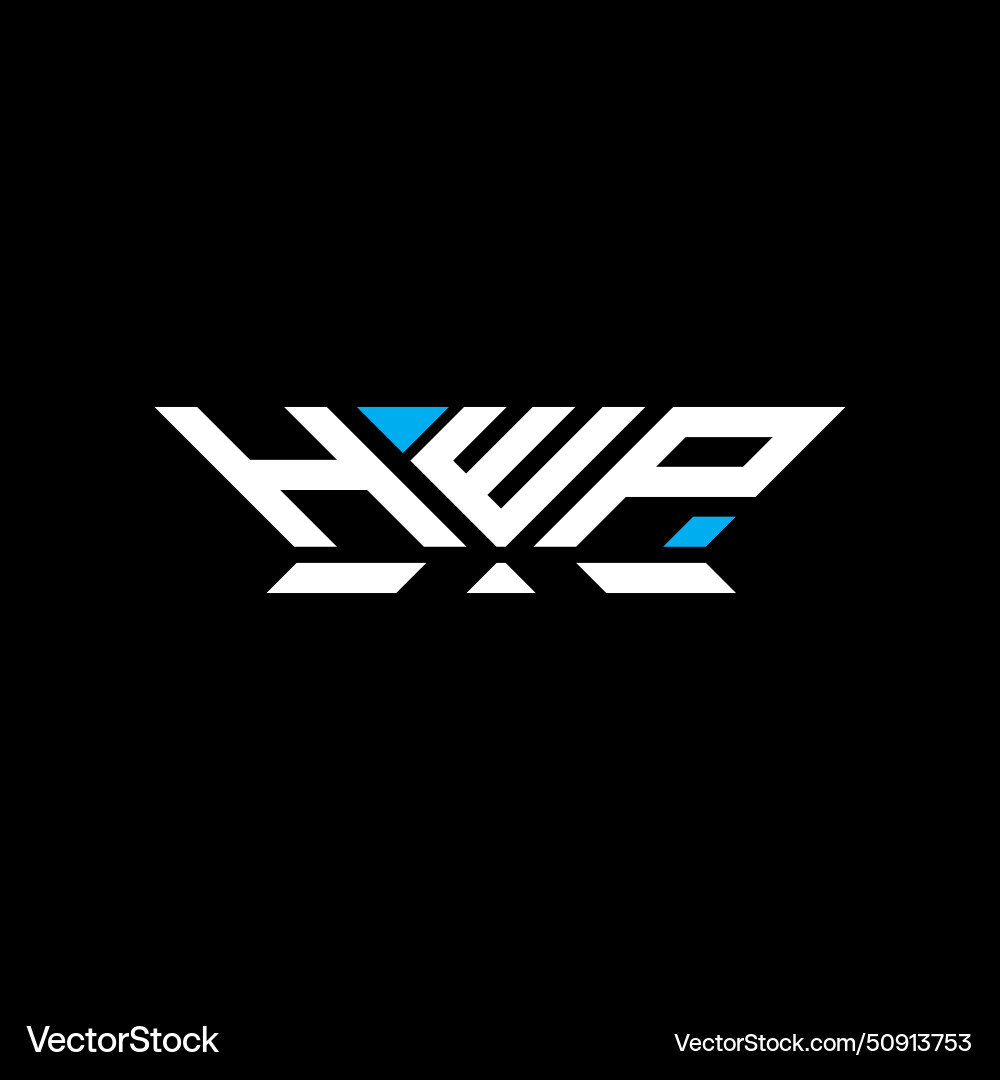 Hwp letter logo design hwp simple and modern logo Vector Image