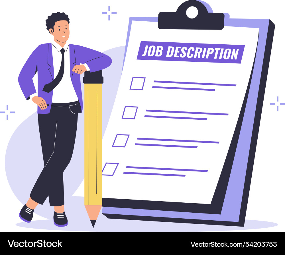Job description concept Royalty Free Vector Image