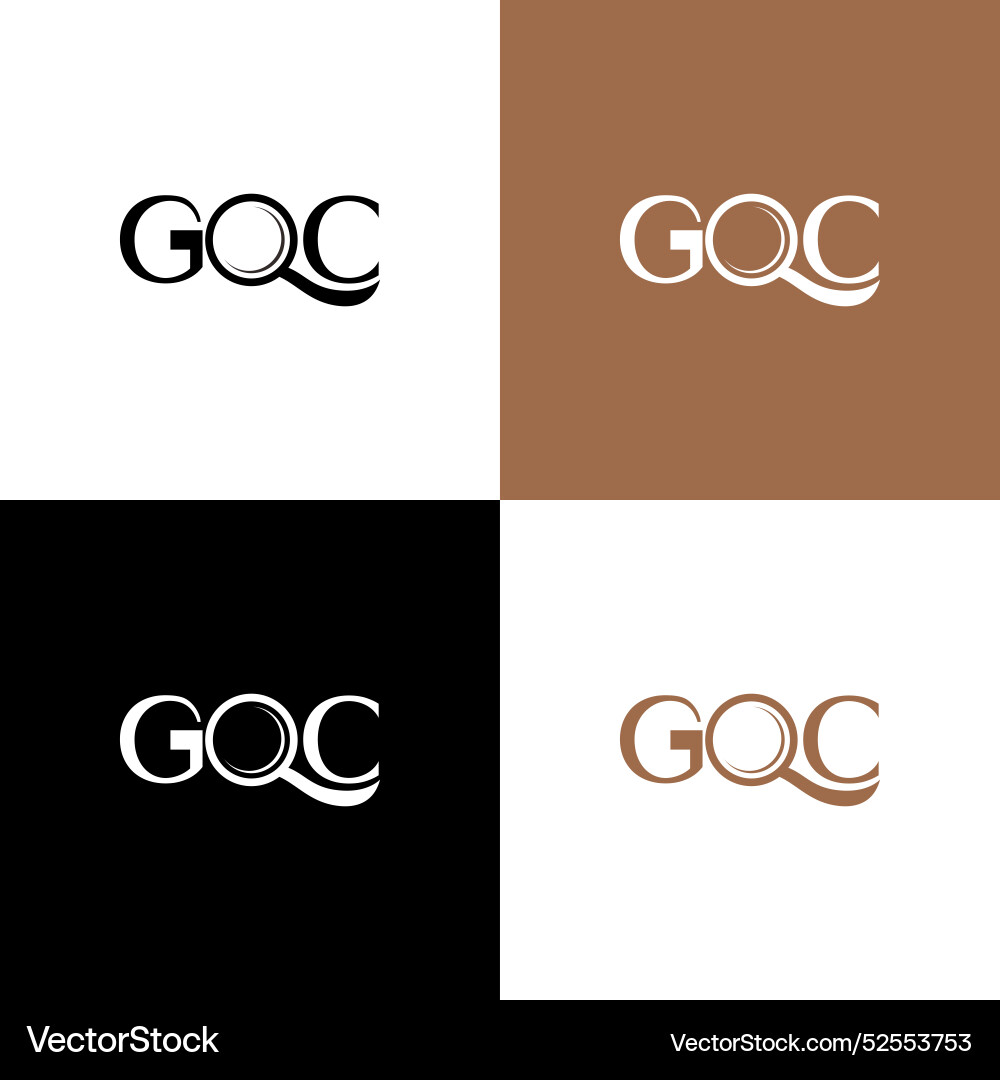Letter g o c logo design Royalty Free Vector Image