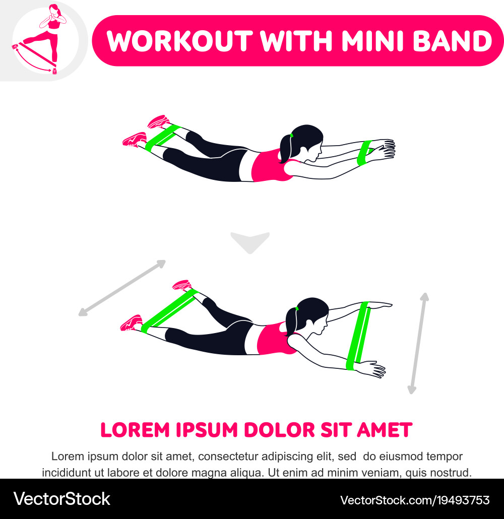 Mini Resistance Band Workout Royalty Free Vector Image