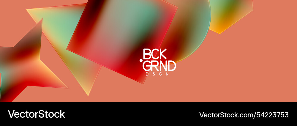 Neon color geometric shapes square triangle circle