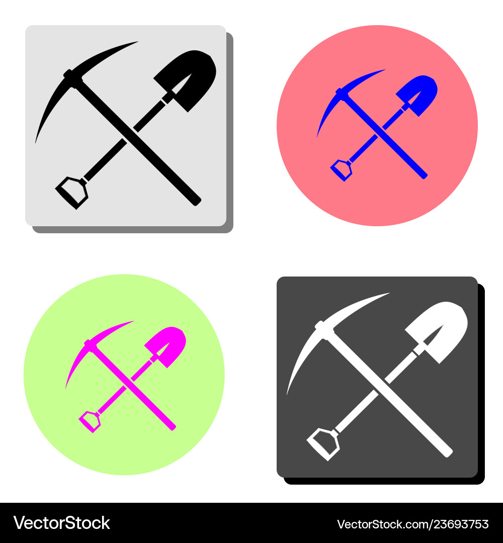 Crossed Shovel and Pickaxe Vector Images (over 230)